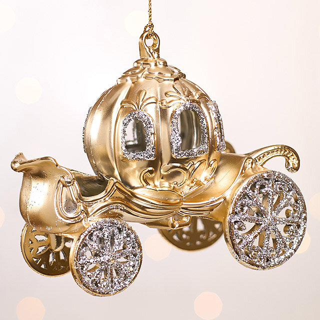 Елочная игрушка Волшебная карета Золушки 12 см, подвеска, Forest Market, 200603