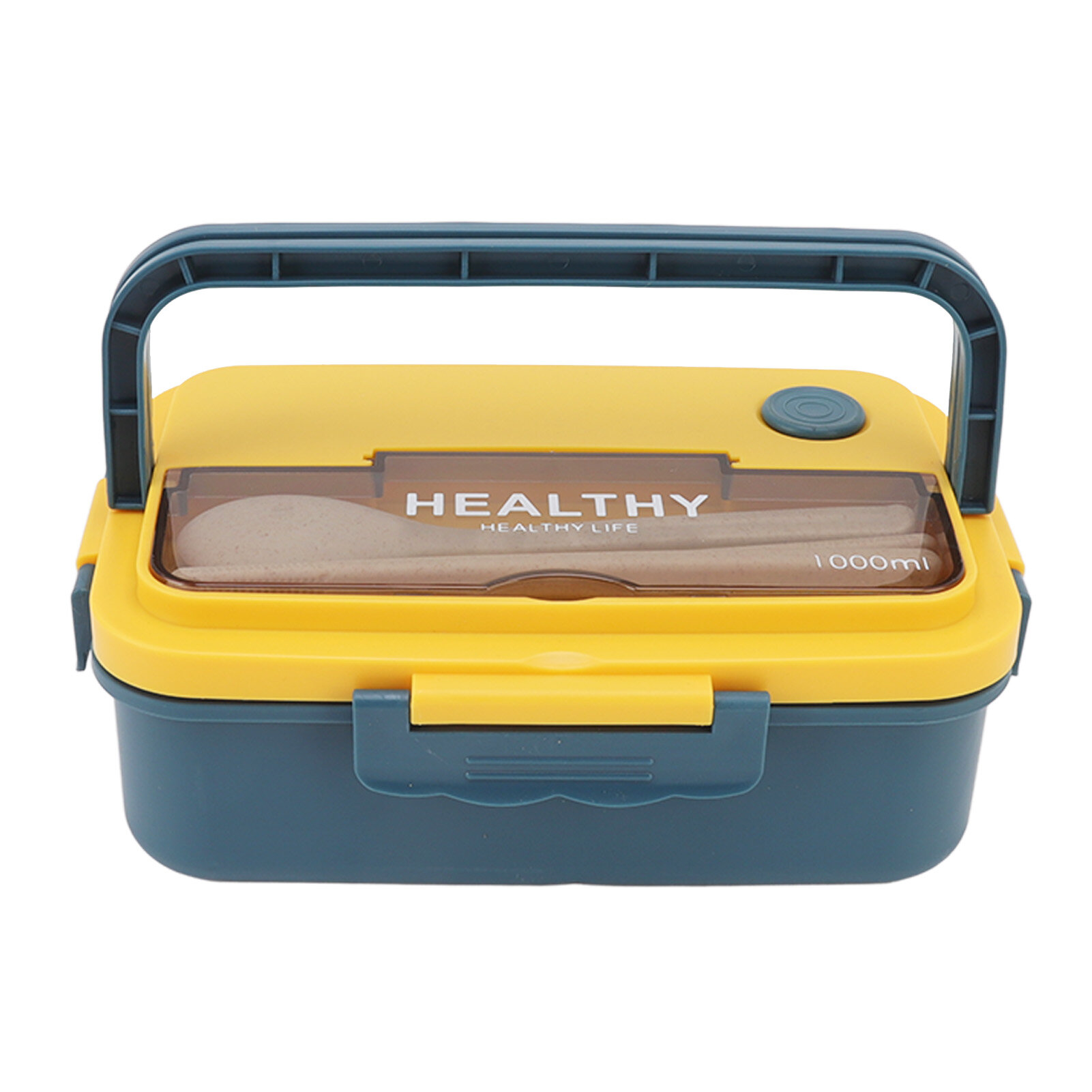 Пластик 3 отсека для ланч коробки 1000 мл микроволновой печи сейф Бенто для детей взрослые студенты Офисный работник элегантный синий