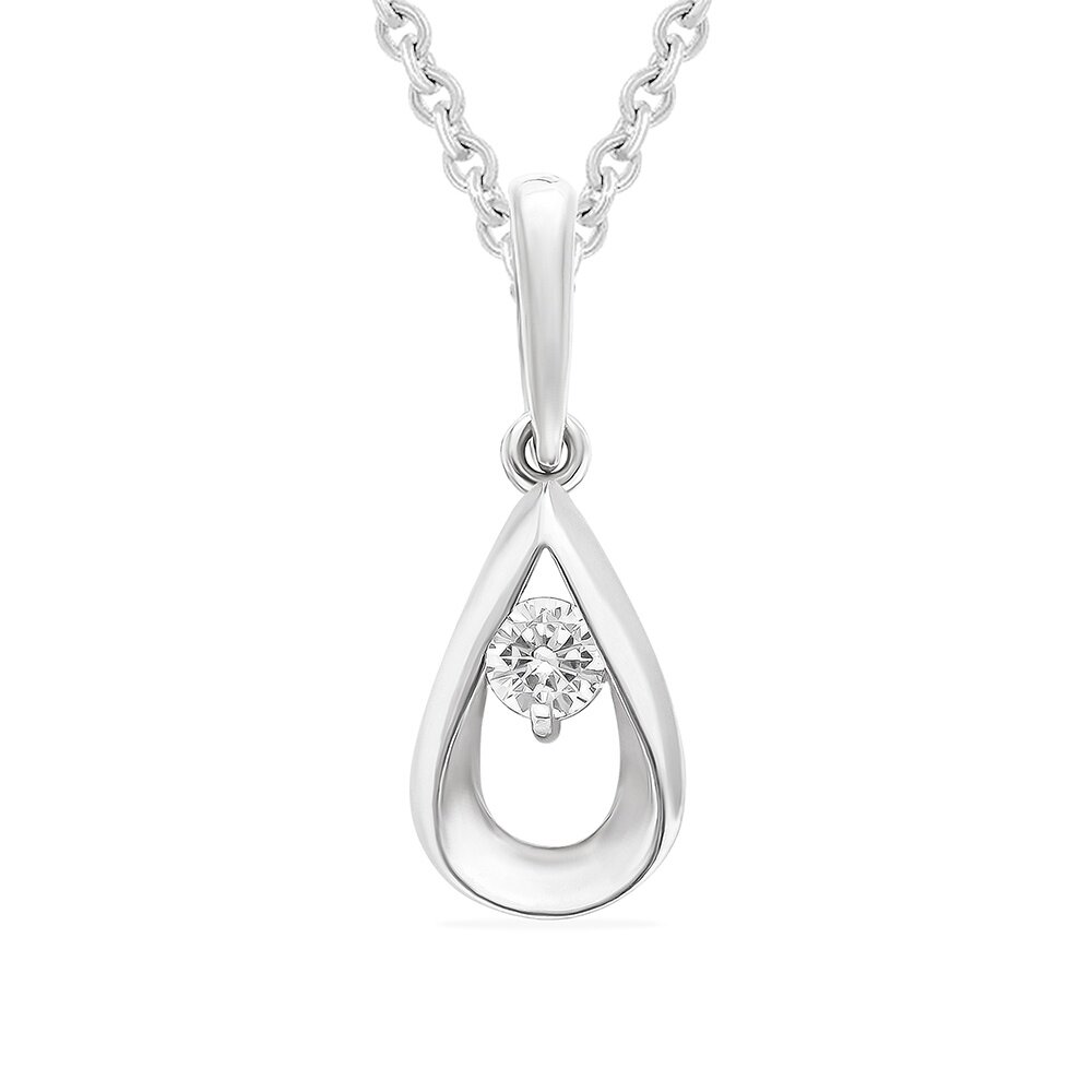 Подвеска, серебро, 925 проба, родирование, фианит
