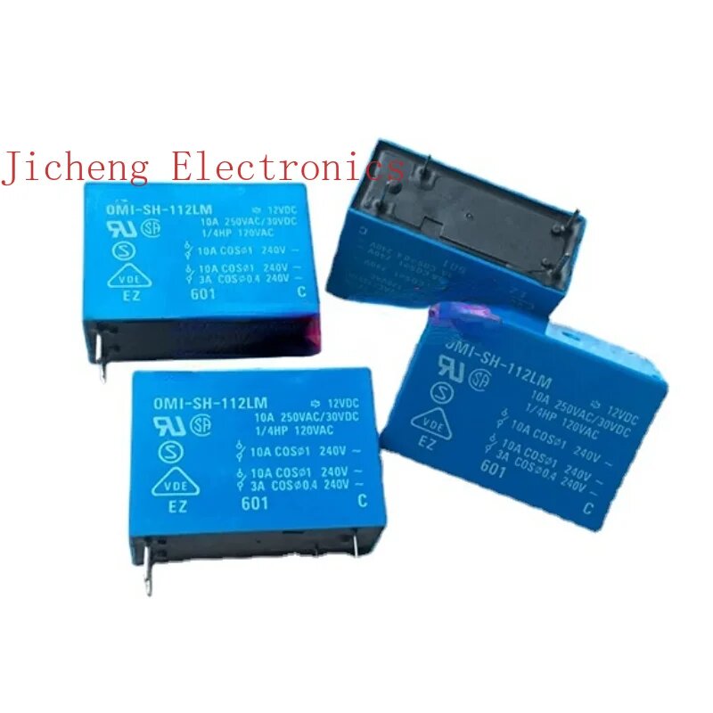 OMI-SH-112LM Оригинальное силовое реле, 4 контакта, 10 А, 12 В постоянного тока, комплект, нормально разомкнутый
