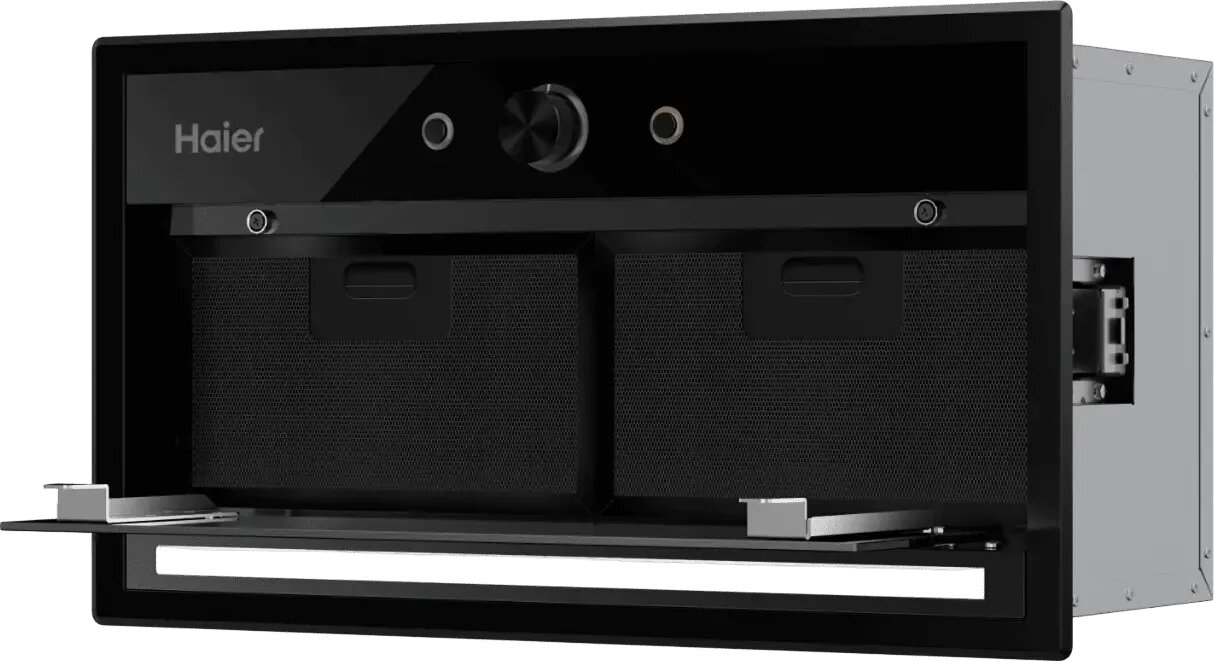 Вытяжка Haier HVQ-B4535B, встраиваемая, электронное управление, черная