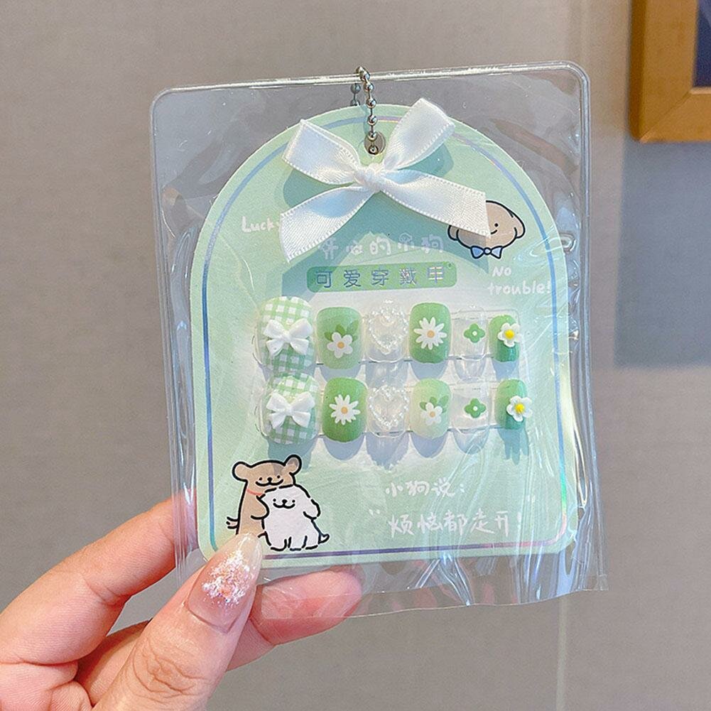 Накладные ногти детские, с клеем, набор ногтей для девочек