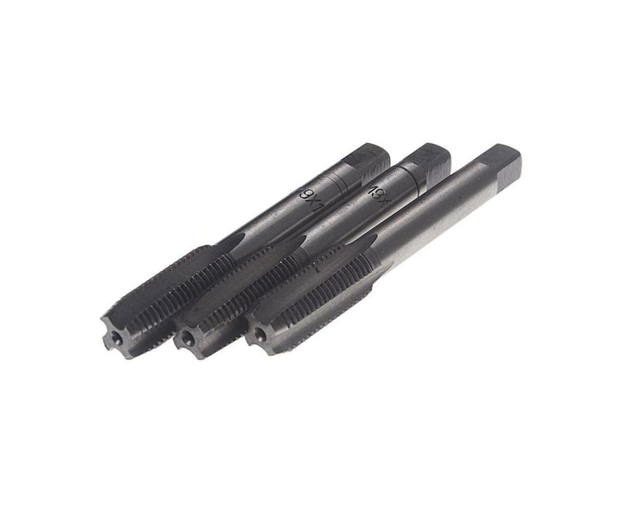 Метчик M09x1.0мм комплект 3шт. в пластиковом футляре ROCKFORCE