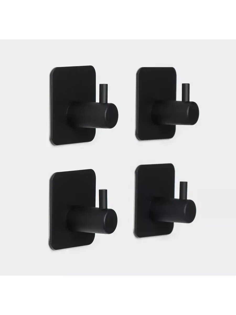 Крючки самоклеящиеся для ванной комнаты Штольц Stölz, 4 шт,