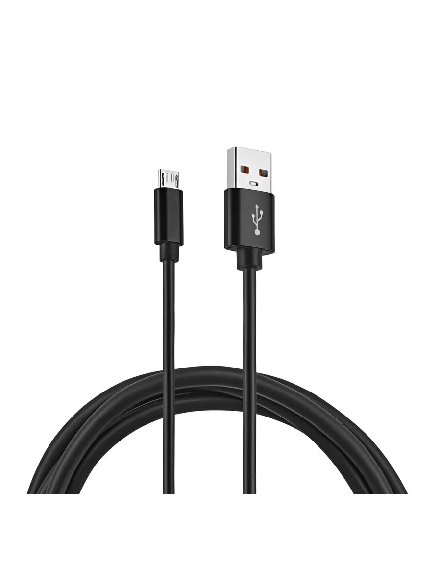 Кабель KP-microUSB-2.4A-2m USB (m)-micro USB (m) 2м черный