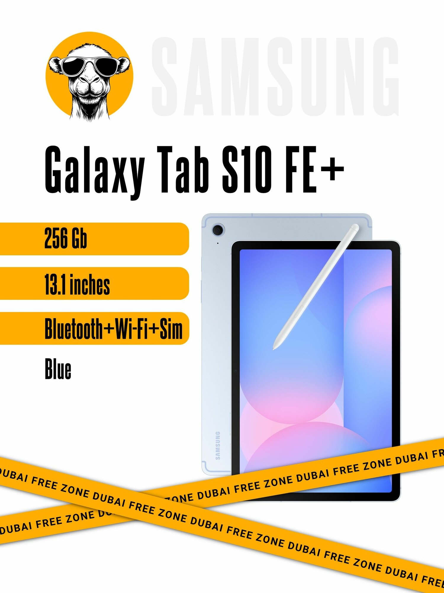 Планшет Samsung Galaxy Tab S10 FE+ 5G 12/256Gb Blue/Синий