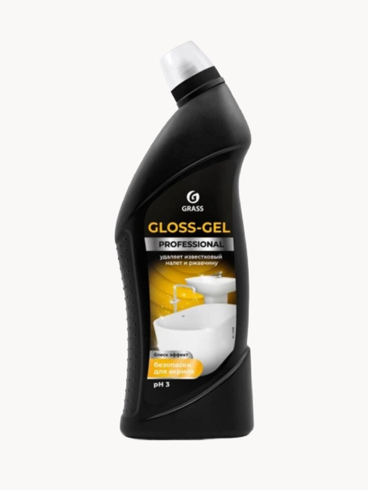 Чистящее средство Grass Gloss Gel Professional, 750мл гель антиналет против извести и накипи