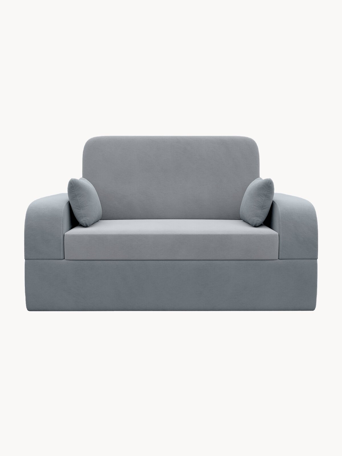 Диван раскладной двухместный Мико 160*100 см, бескаркасный, спальное место 160*200 см, серый