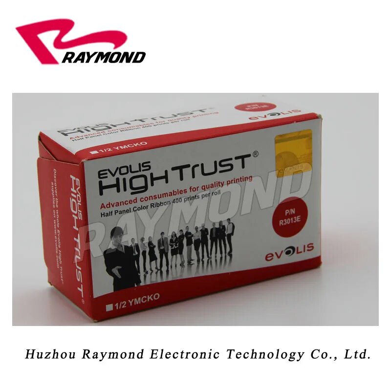 5 шт. оригинальные ленты Evolis R3013 1/2YMCKO, Evolis R3013E с полупанелью YMCKO, цветная лента