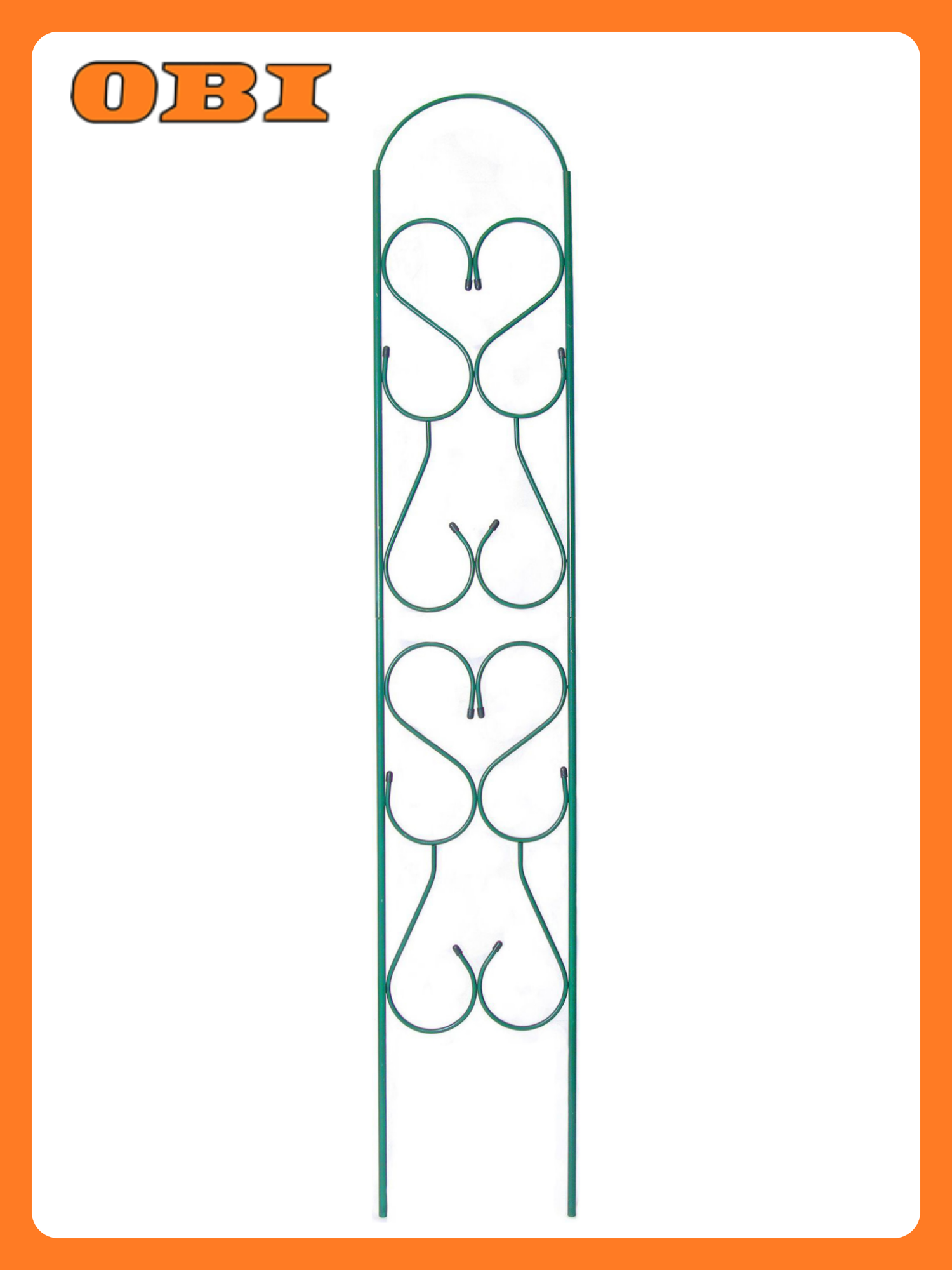 Шпалера Клевер-С, для вьющихся растений, металл, 40x215x2 см, зеленая