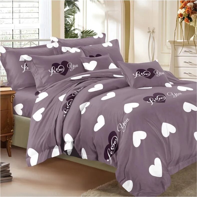 Комплект постельного белья Эко Сатин "Love You" Евро