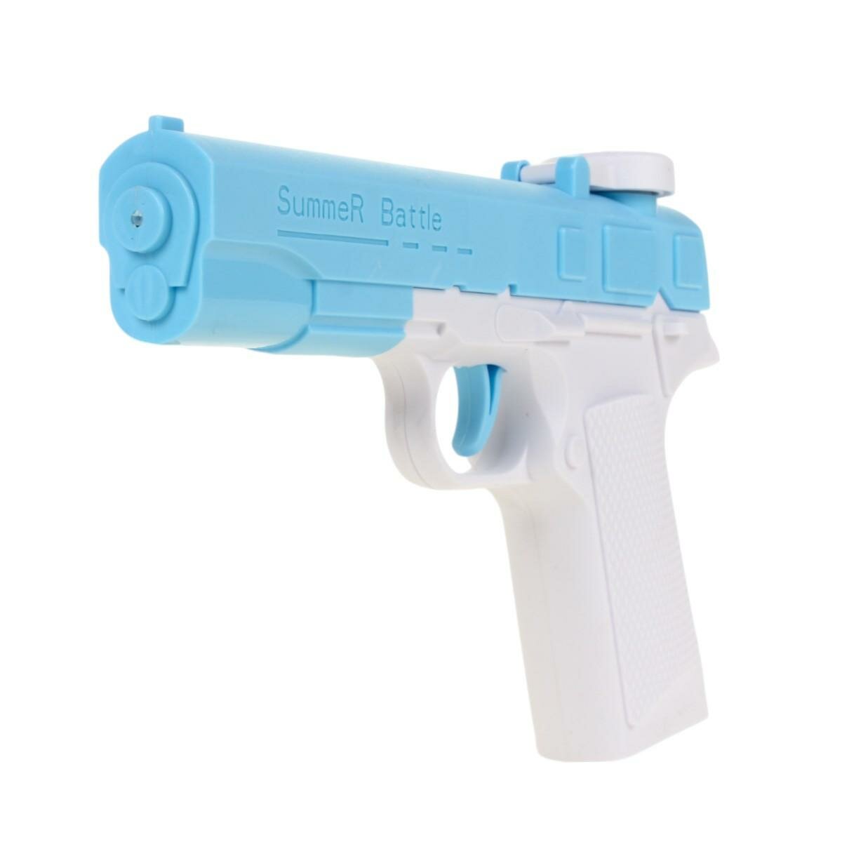 Водный пистолет 22см, аккумуляторный от USB, голубой/розовый, для детей 3+