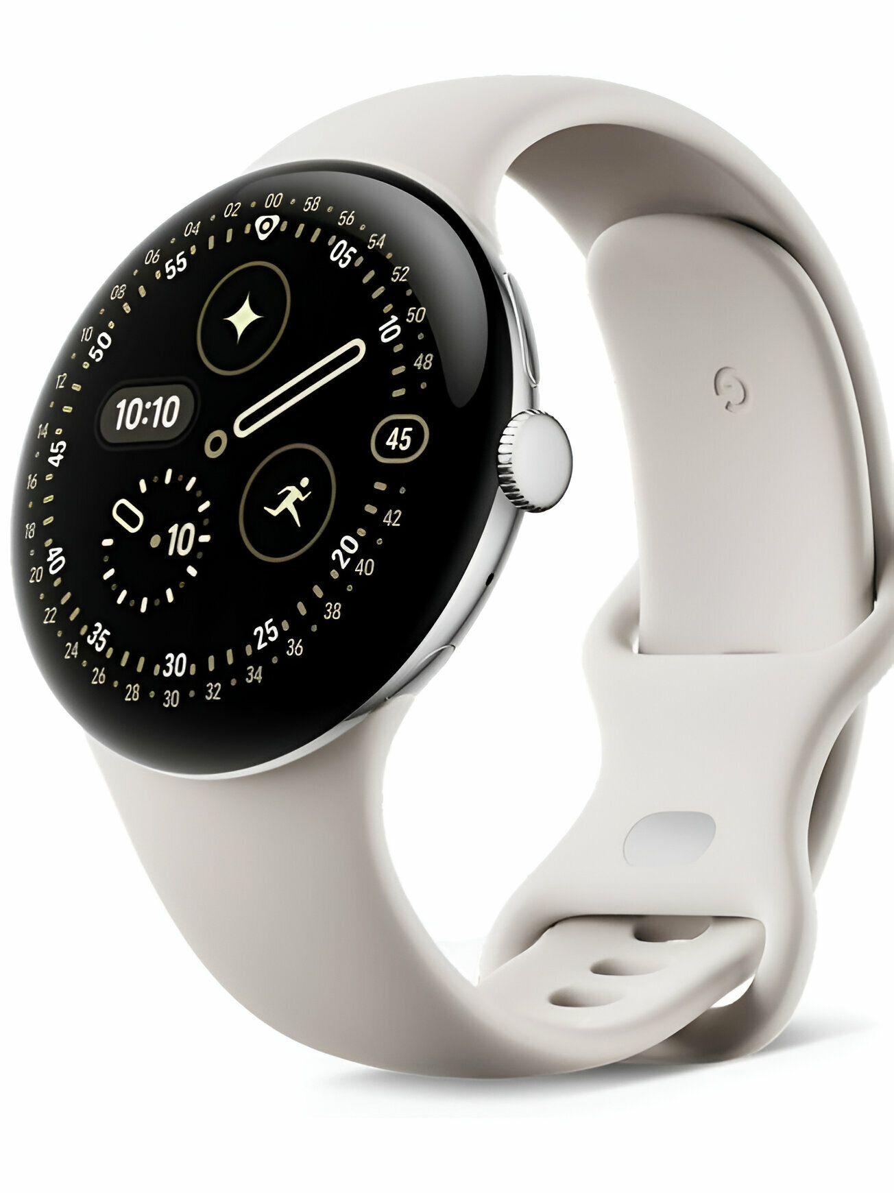 Умные часы Google Pixel Watch 4 Wi-Fi 41mm Polished Silver Aluminum case / Porcelain Active Band