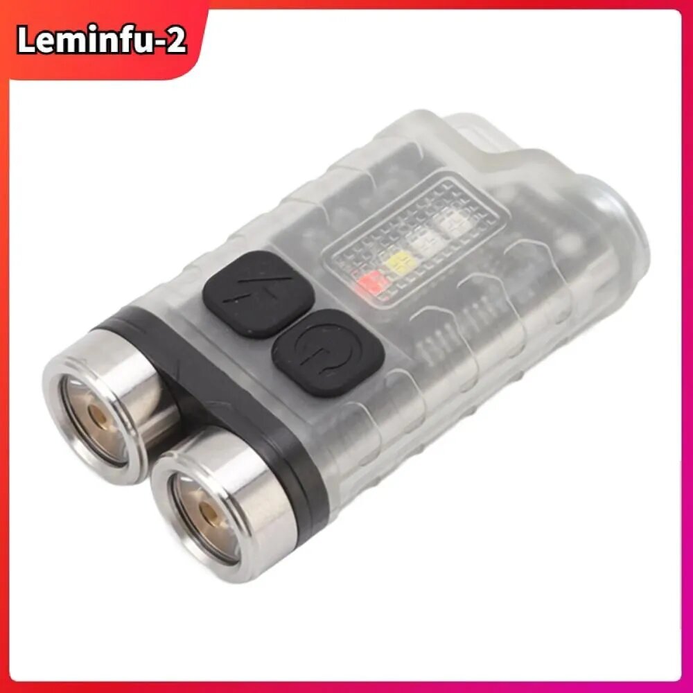 Leminfu-2 Фонарь-брелок USB Зарядка Дневной белый свет Встроенный аккумулятор Белый — фото 1