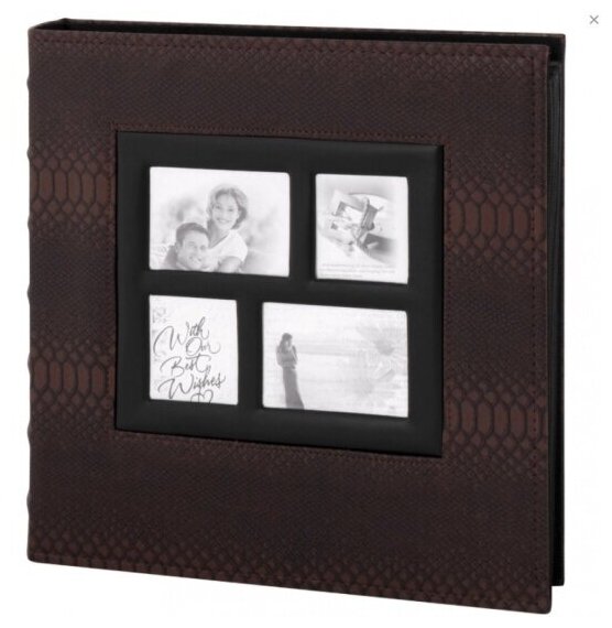 Фотоальбом Brauberg на 500 фото 10х15 см, обложка под кожу рептилии