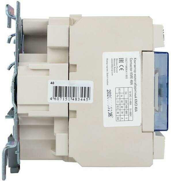 Контактор КМЭ 40А кат. 195.5-253В AC 1НО+1НЗ EKF ctr-s-40-220