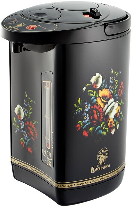 Термопот Василиса ТП5-900 черный 'цветы'