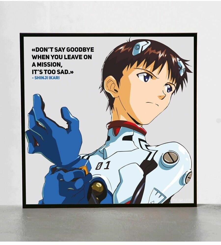 Картина постер Поп-арт Синдзи Икари Аниме Евангелион