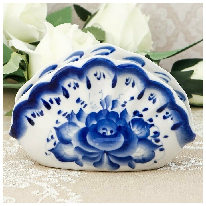 Салфетница Ракушка , гжель