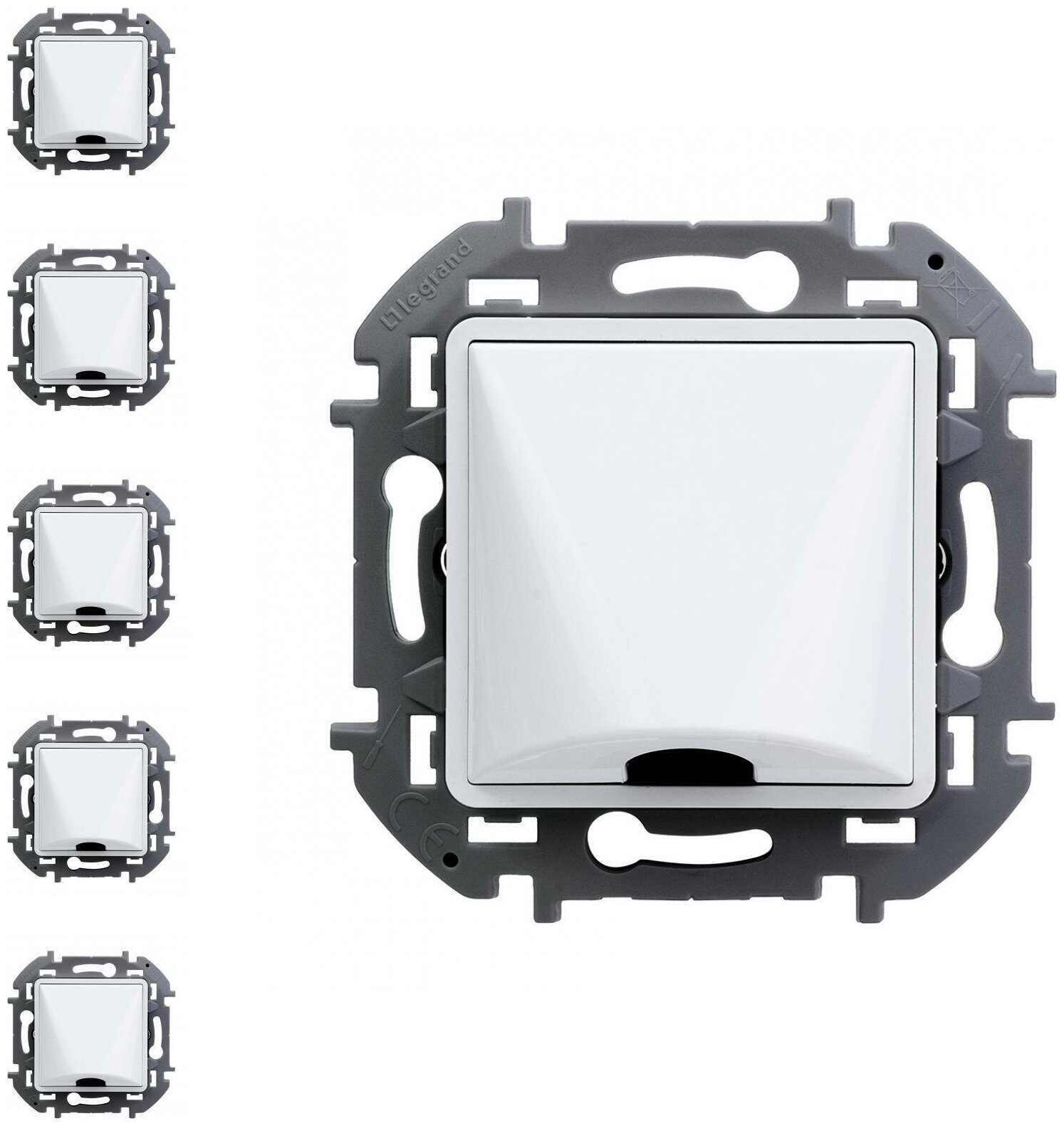 Механизм вывода кабеля Legrand Inspiria белый (комплект из 5 шт)