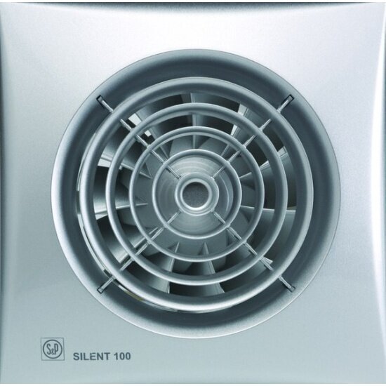 Вентилятор вытяжной Soler&palau Soler & Palau SILENT-100 CZ SILVER (Серебро)