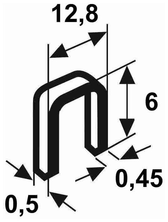 Скобы Rapid 66/6 Strong (5М) для упаковки, тип 66, длина ножки 6 мм, в упаковке 5000 шт
