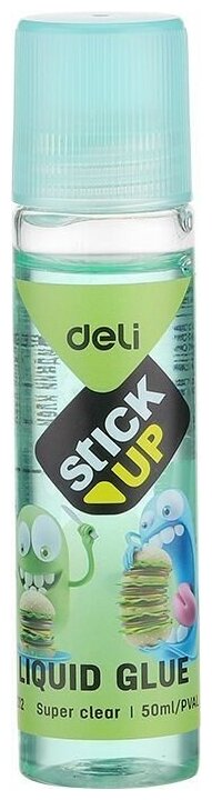 Клей жидкий Deli EA21200 50мл корп. ассорти прозрачный дисплей картонный Stick UP