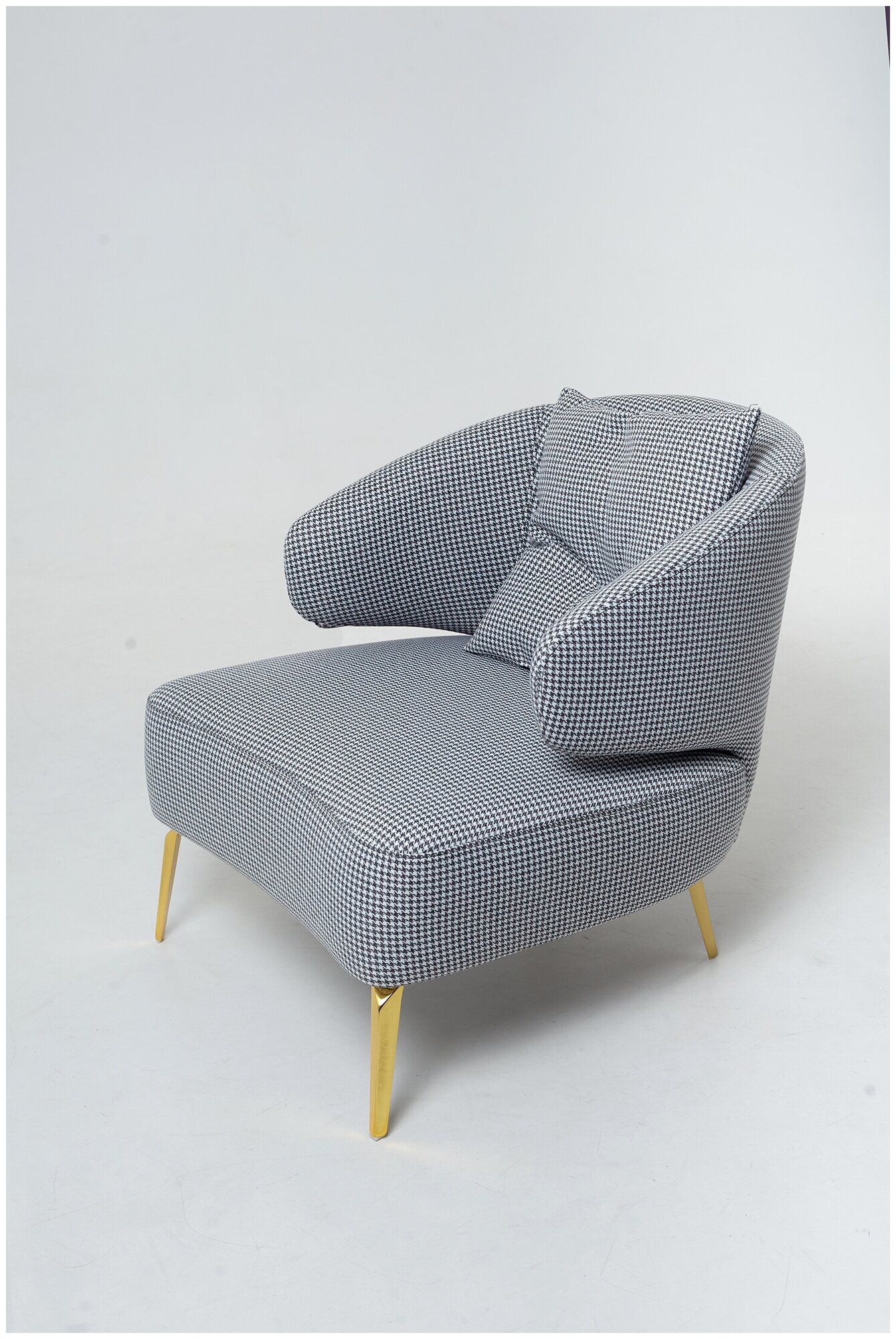 Кресло Story. SUPERA Luxemebel. Принт "Гусиная лапка". Жаккард