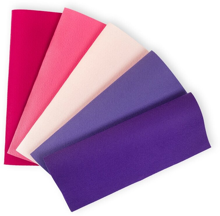 Набор фетра "Gamma" Premium FKS12-27/30 декоративного 1.2 мм 27 см х 30 см 5 шт Лавандовое поле