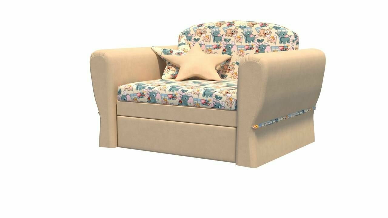 Диван детский Мини Слоники Бежевые