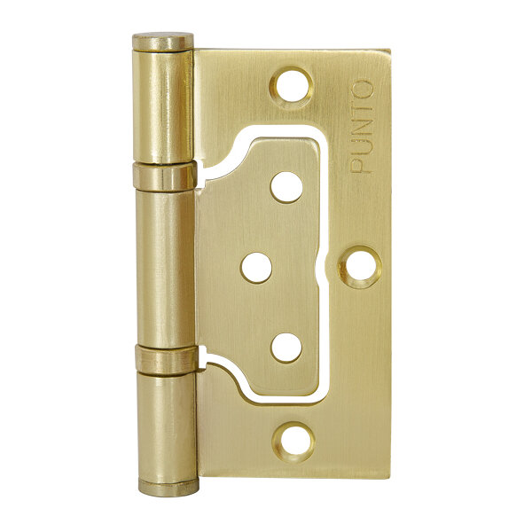 Петля универсальная без врезки Punto IN3200W-HD SB (200-2B/HD 75x2,5), матовое золото, 2 штуки