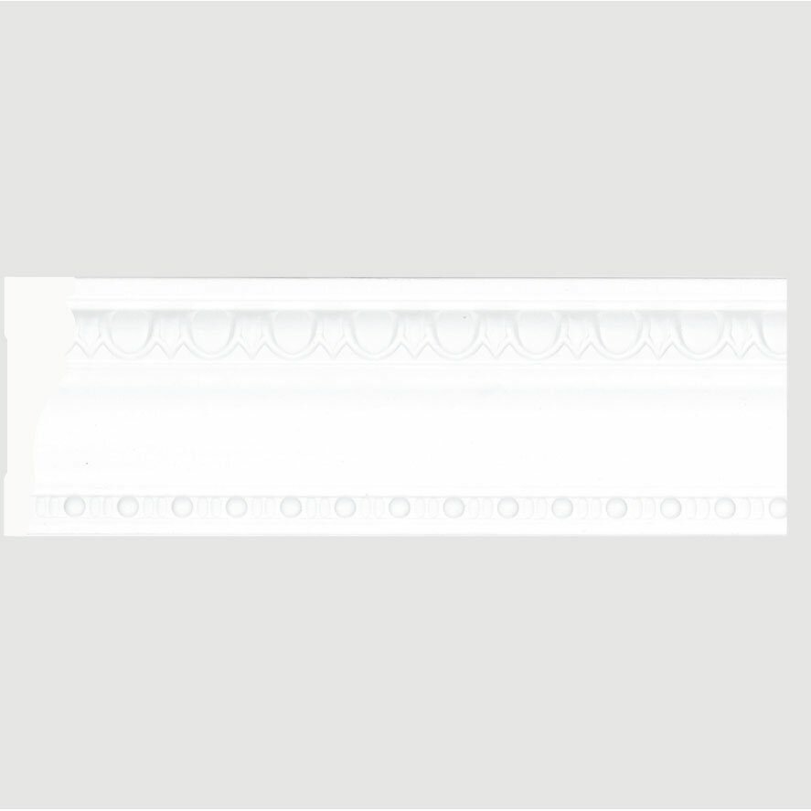 Багет Cosca Плинтус Потолочный 90 Белый Мат T90(2)/W27Д240хШ2.5хВ9см / Коска.