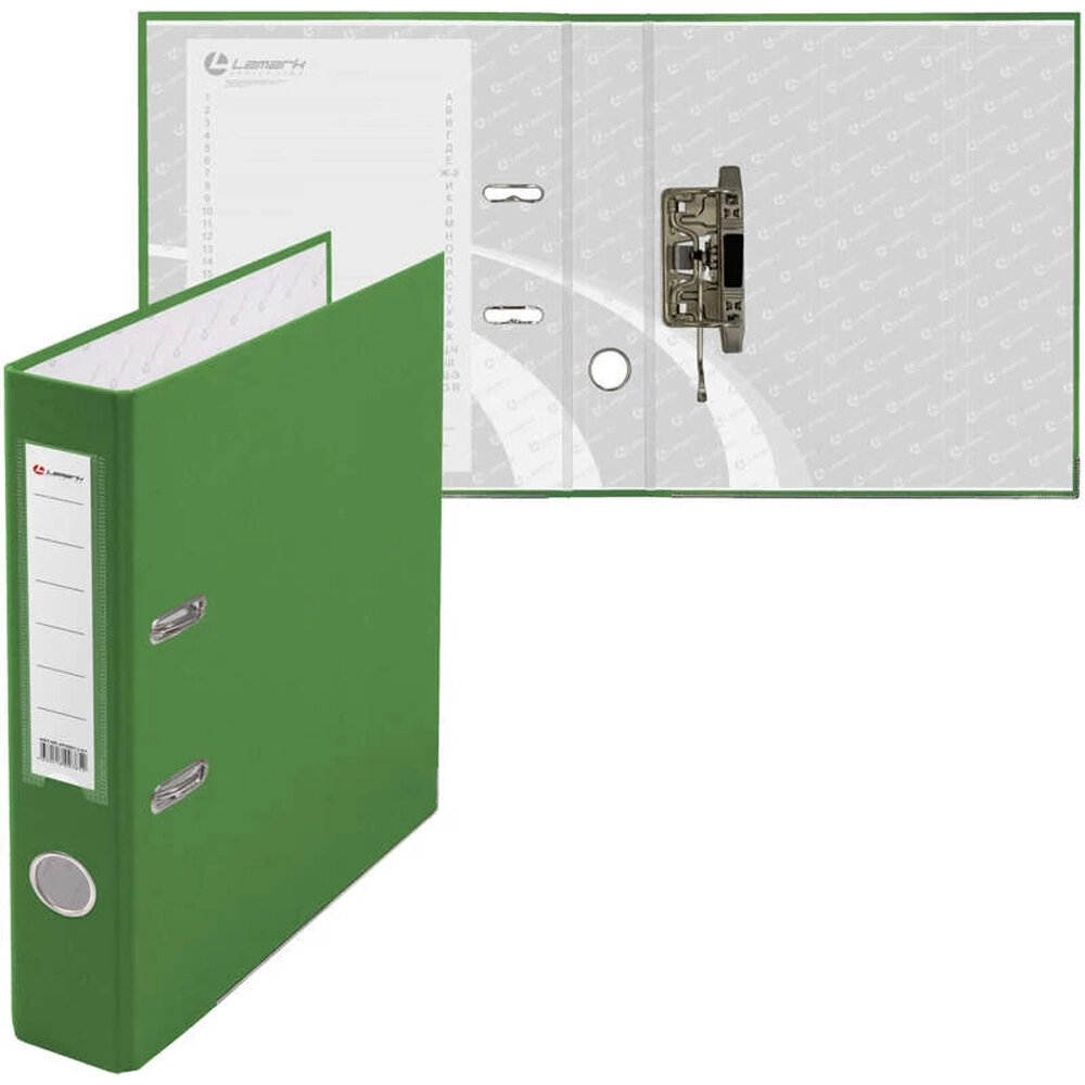 Папка-регистратор LAMARK, ширина корешка 50 мм, лайм