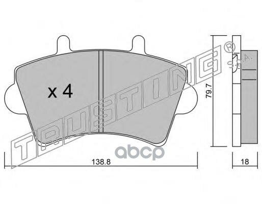 К-т дисков. тормоз. колодок OPEL Movano 01- F Trusting арт. 5610