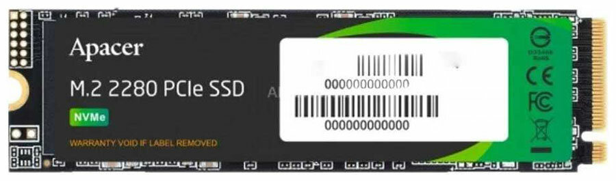 SSD накопитель Apacer M.2 AS2280P4X 256 Гб PCIe (AP256GAS2280P4X-1)