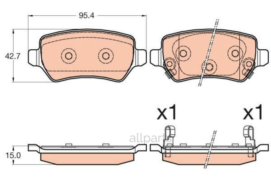 ZF RUSSIA GDB3585 ZFR Колодки задние для KIA CEED 13- ZF Russia GDB3585 ZFR