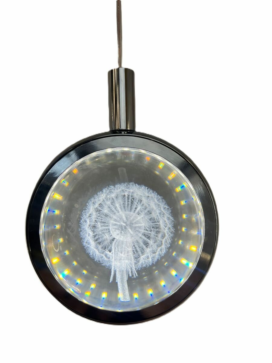 Подвесной светодиодный светильник хром (одуванчик)