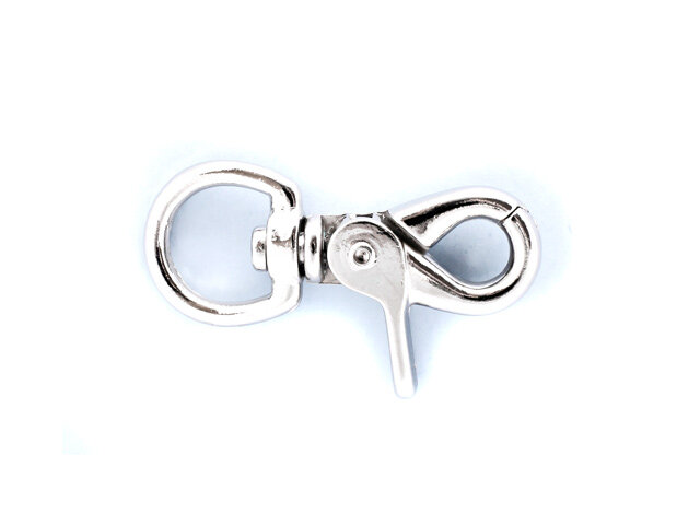 Карабин пружинный 73 мм ножницеобразный с вертлюгом Ni для крепления и страховки 1 шт