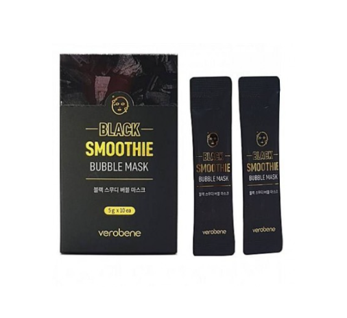 Маска смузи кислородная с углем Verobene Black Smoothie Bubble Mask 5g*10шт