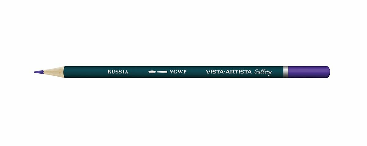 Карандаш акварельный художественный 6 шт."VISTA-ARTISTA" "Gallery" VGWP заточенный 409 Фиолетовый (Violet)