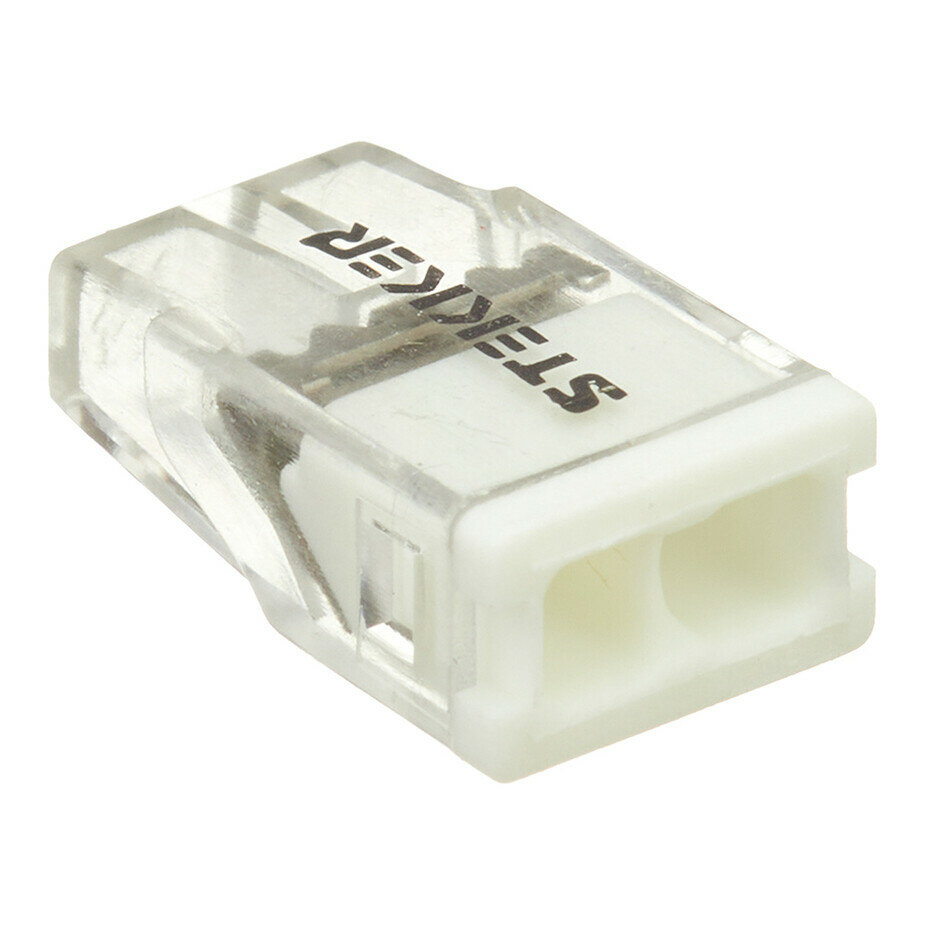 Клемма на 2 провода 0,5-2,5 кв. мм самозажимная без пасты (20 шт.)