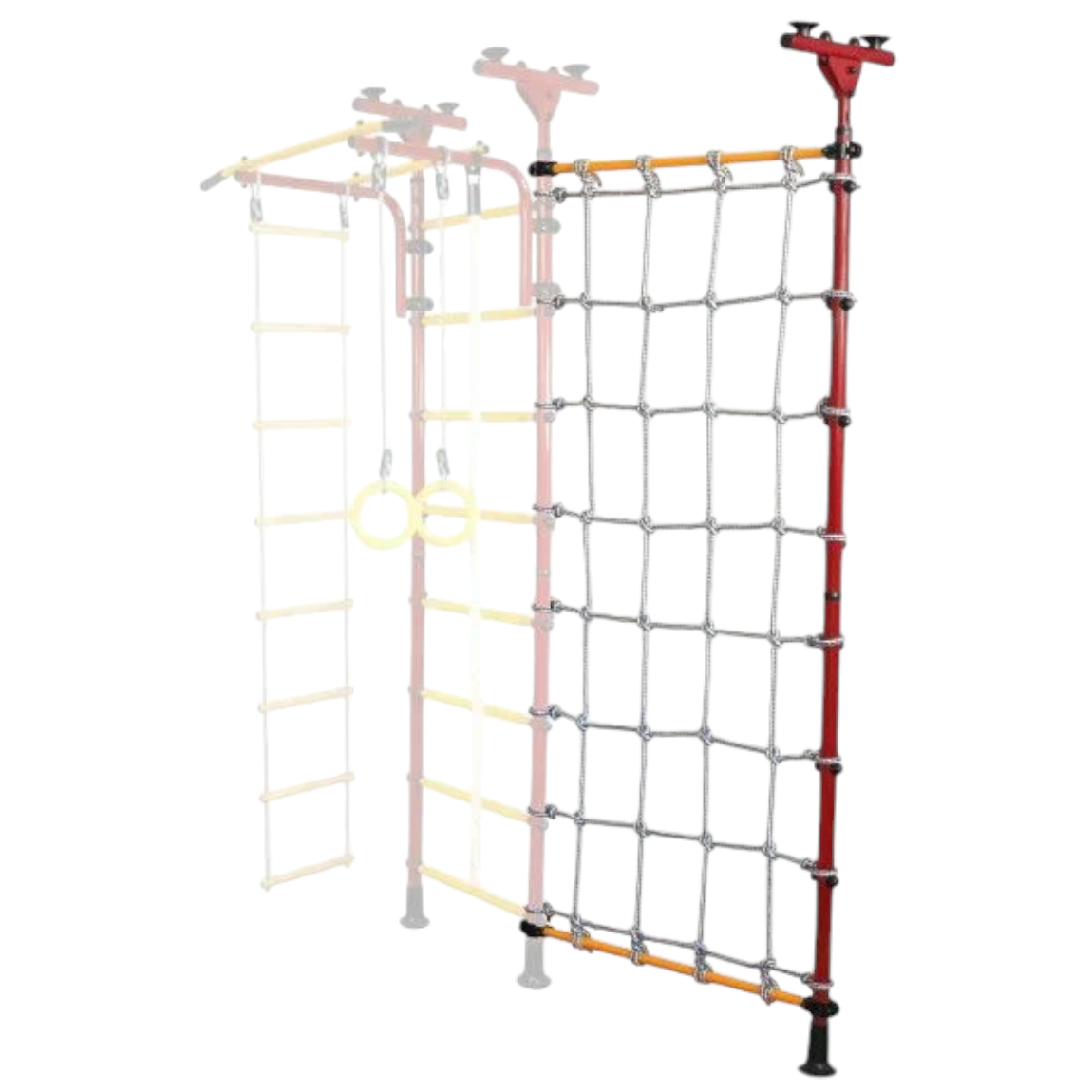 Стойка-сетка для спортивного комплекса Юный Атлет, крепление пол-потолок, красный