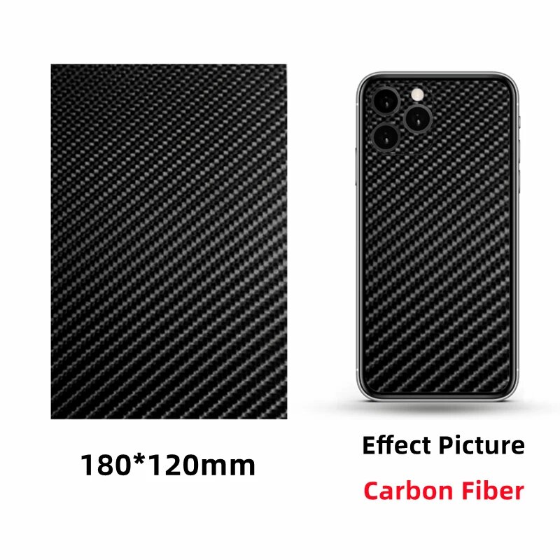 10-50 шт. 3D текстура задняя пленка защитная наклейка для машины для резки лезвия универсальная режущая пленка декоративная задняя крышка для телефона 20pcs, Carbon Fiber