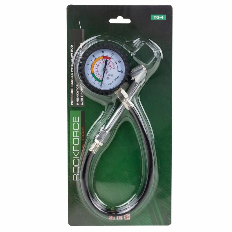 Индикатор для проверки давления в шинах (0-10Bar)в блистере ROCKFORCE