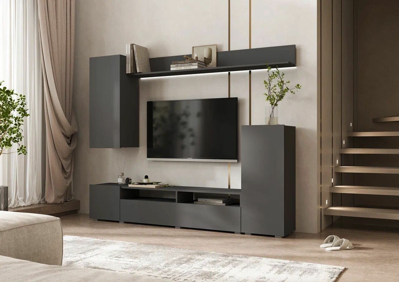 Комплект мебели для гостиной Верона (Графит)