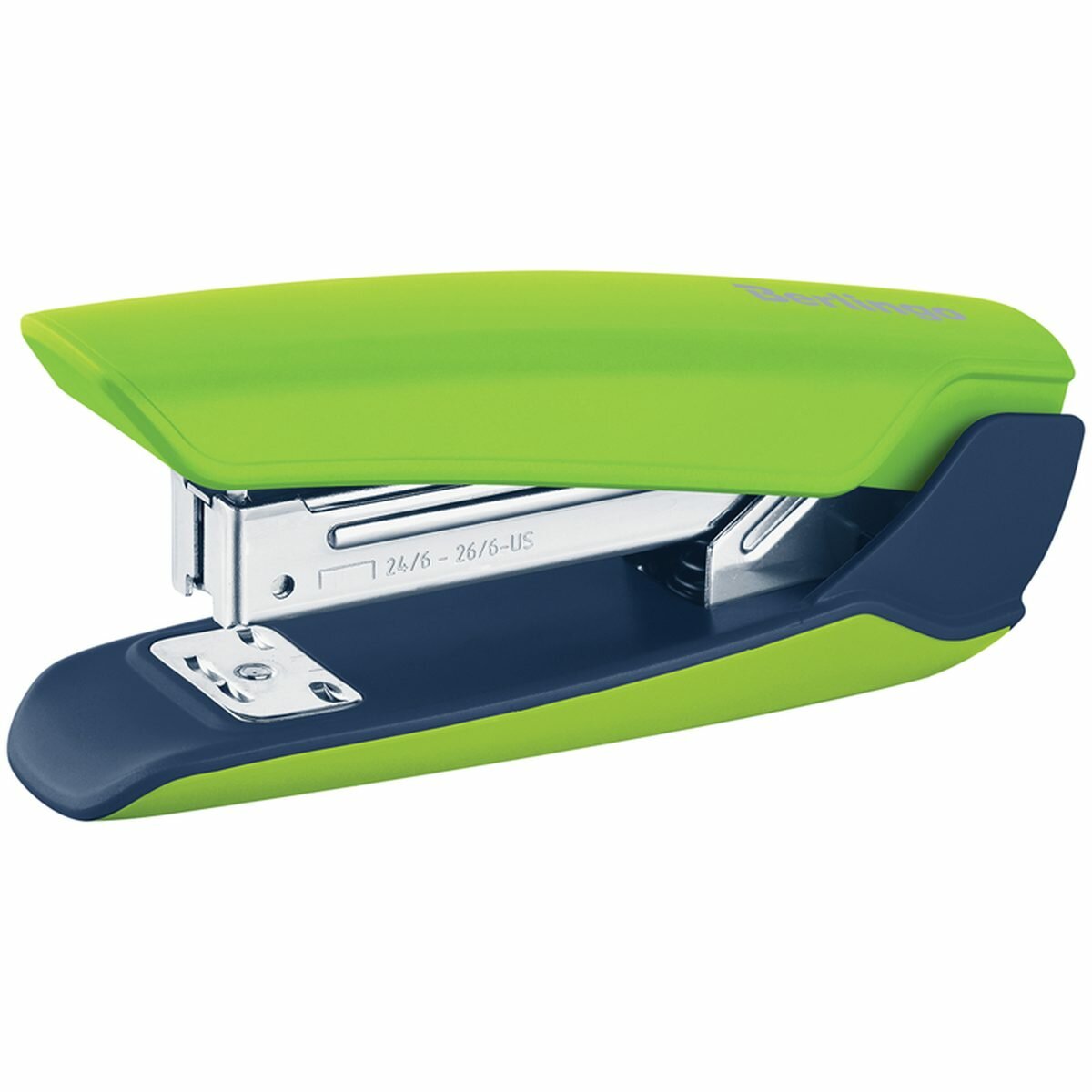 Степлер Berlingo Hyper, №24/6 - 26/6, до 25 листов, пластиковый корпус, зеленый (KSn_25024), 60шт.