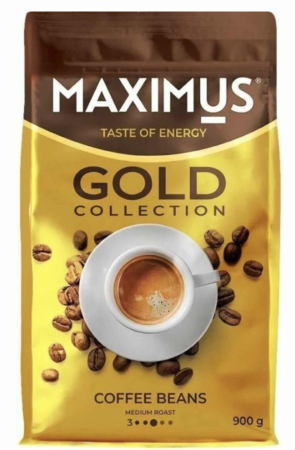 Кофе в зернах из Вьетнама натуральный жаренный Maximus GOLD 900 гр.