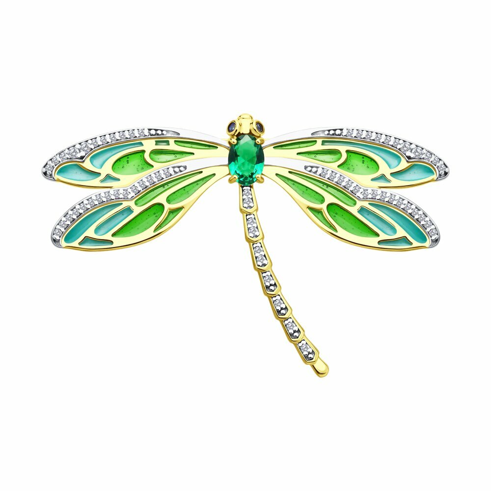 Брошь, серебро, 925 проба