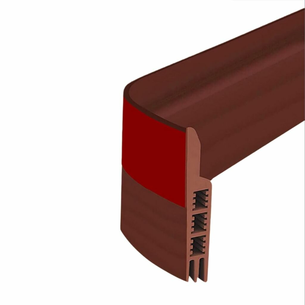 Самоклеящаяся уплотнительная лента для нижнего шва полой двери-коричневая