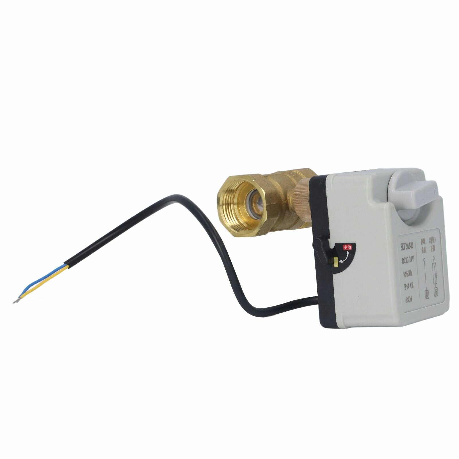 DN25 2-ходовой латунный шаровой кран Нормально закрытый электрический шаровой кран 1 дюйм с трубной резьбой DC12 24V